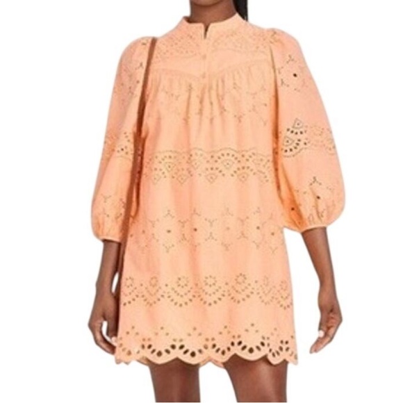 Universal Thread | Dresses | Universal Threads Orange Eyelet Lace Puff ...